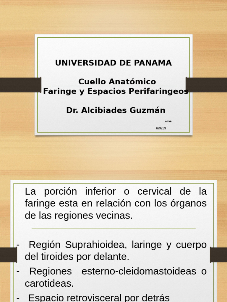 Cuello Anatómico, Faringe y Espacios Prefaringeos | PDF | Anatomía humana | Cabeza y cuello humanos