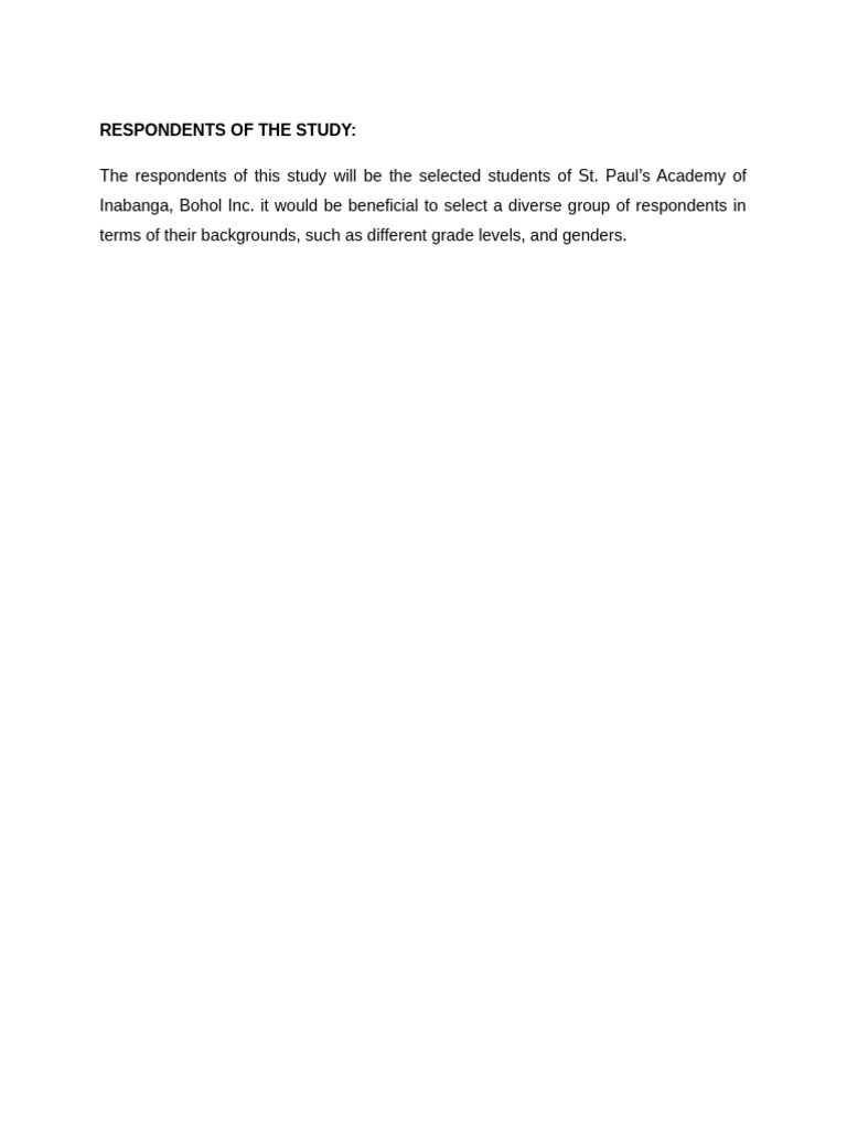 St. Paul’s Academy Student Study | PDF