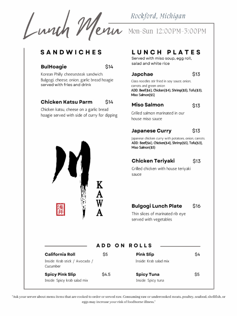 Lunch Menu 5 3 | PDF