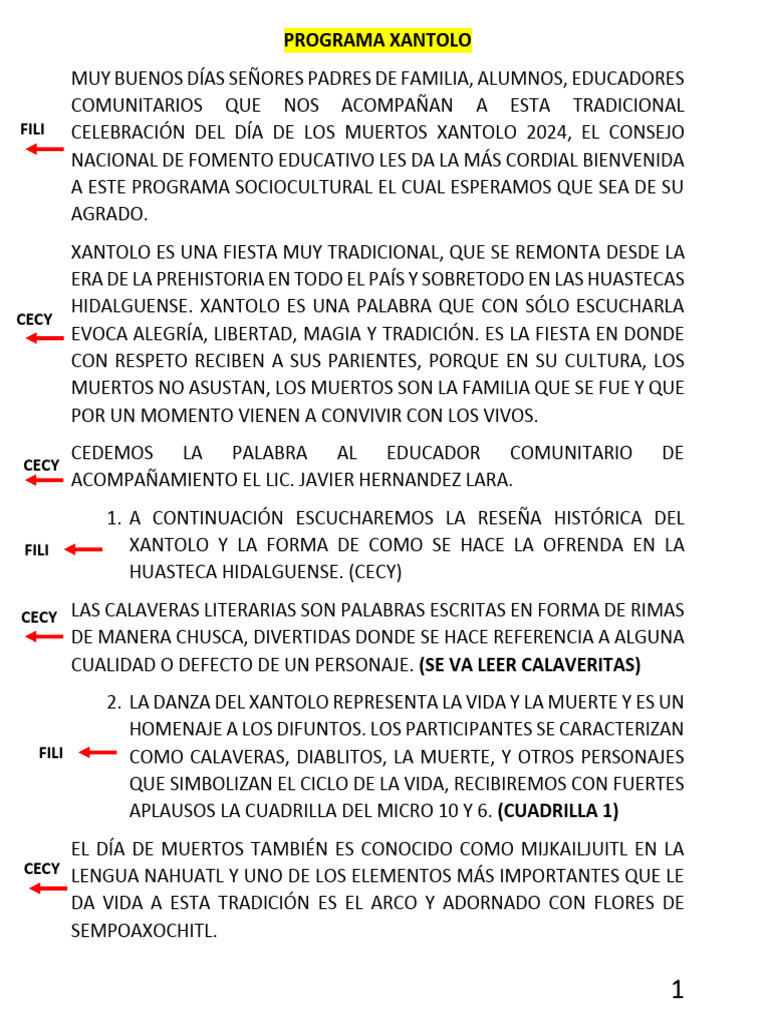 241029.1019. - Prograama de Xantolo | PDF