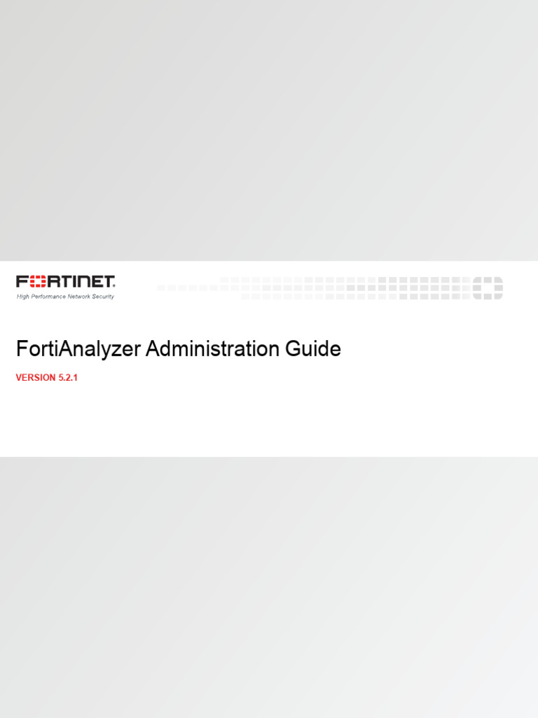 Fortianalyzer 5 2 1 Admin Guide Pdf World Wide Web Internet Web