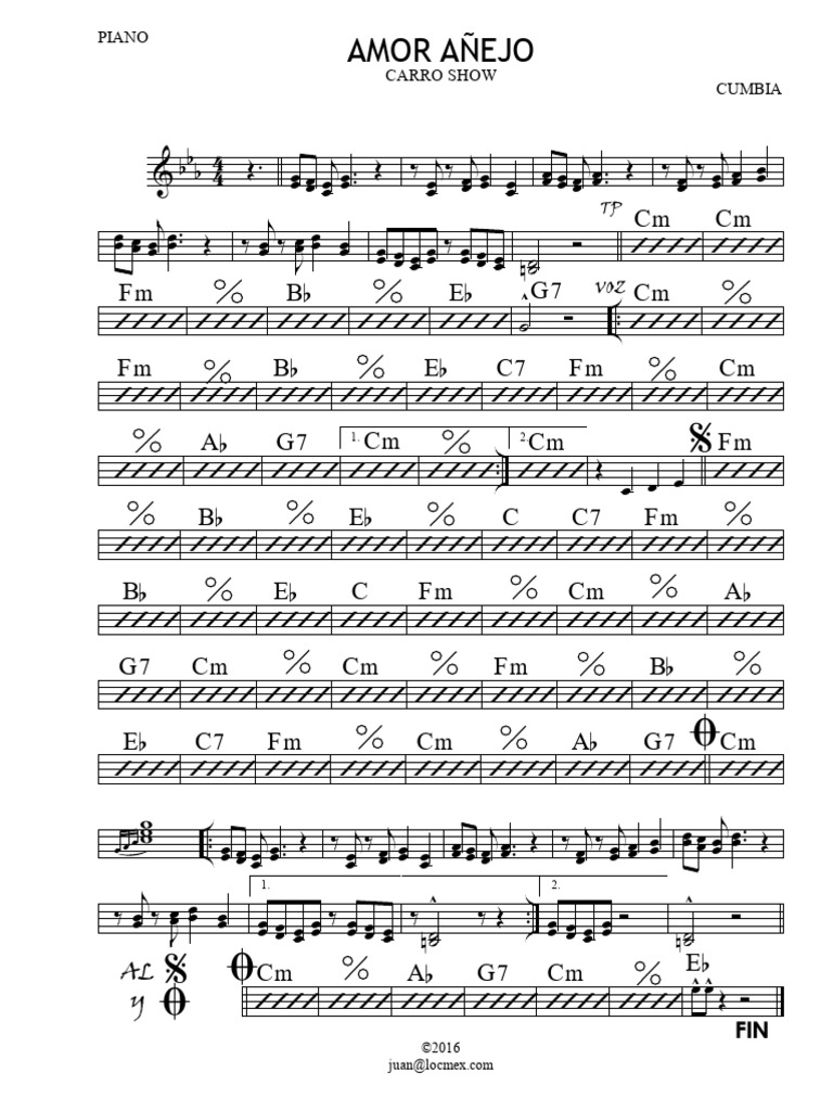 Amor Añejo Piano | PDF