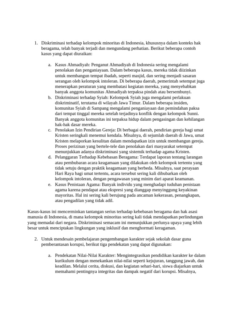 Materi Dan Pembelajaran PKN SD | PDF