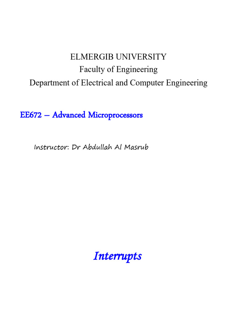 11__CH_11_Interrupts.pdf | PDF | Central Processing Unit | Computing