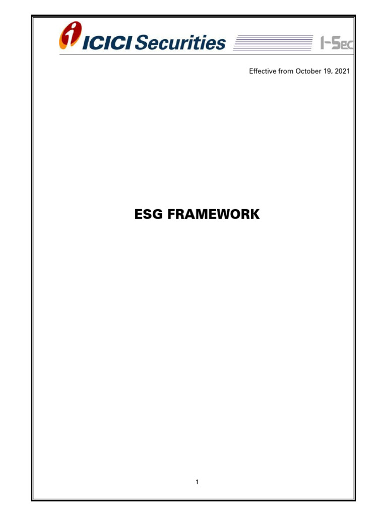 ESG_Framework | PDF | Board Of Directors | Corporate Social Responsibility