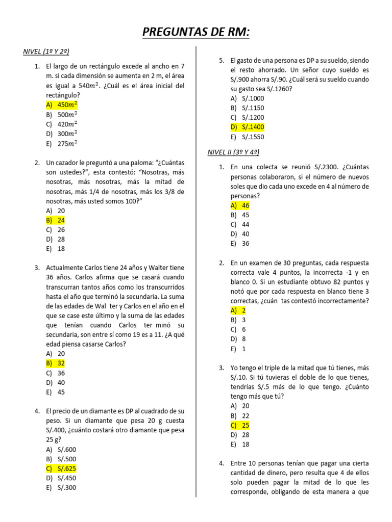Preguntas de RM 1.8 Tarea | PDF