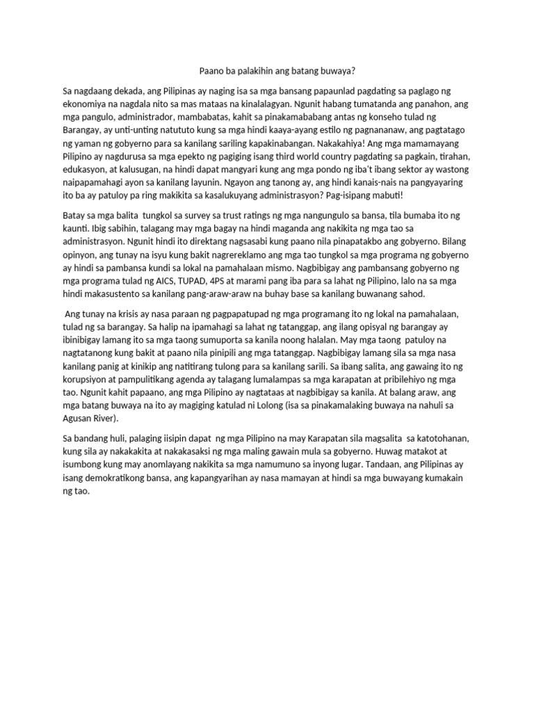 COLUMN-FILIPINO | PDF