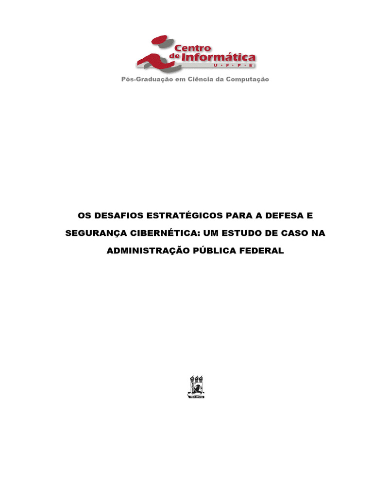 Os Desafios Estratégicos para A Defesa e Seg Ciber | PDF | Método ...
