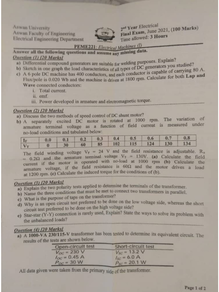 Final Exam 2021 | PDF