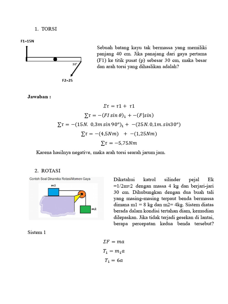 Soal dan pembahasan mekanika | PDF
