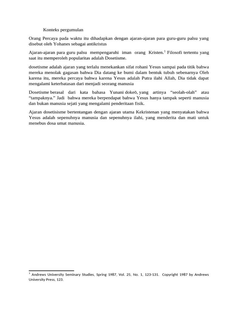 Konteks pergumulan | PDF