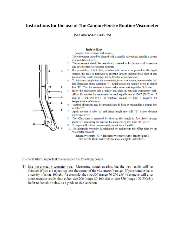 Cannon-Fenske Routine Viscometer | PDF