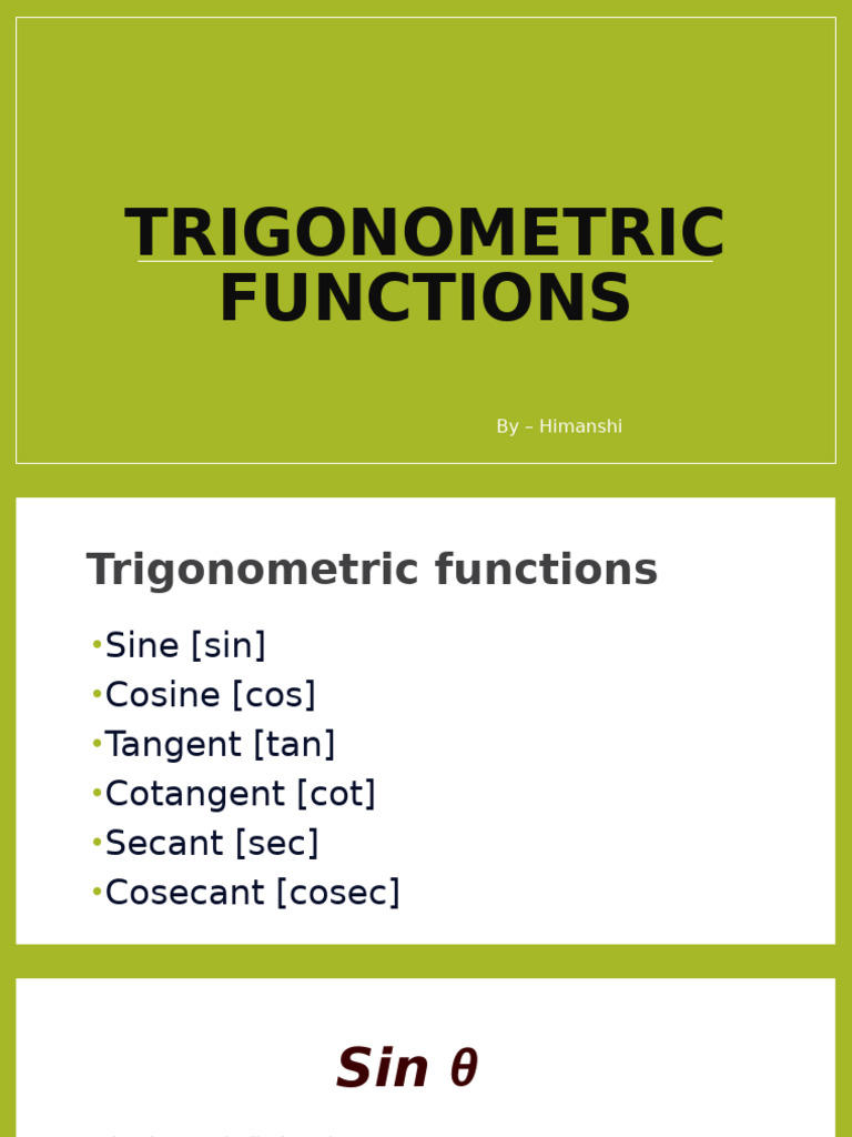 Understanding Trigonometric Functions | PDF