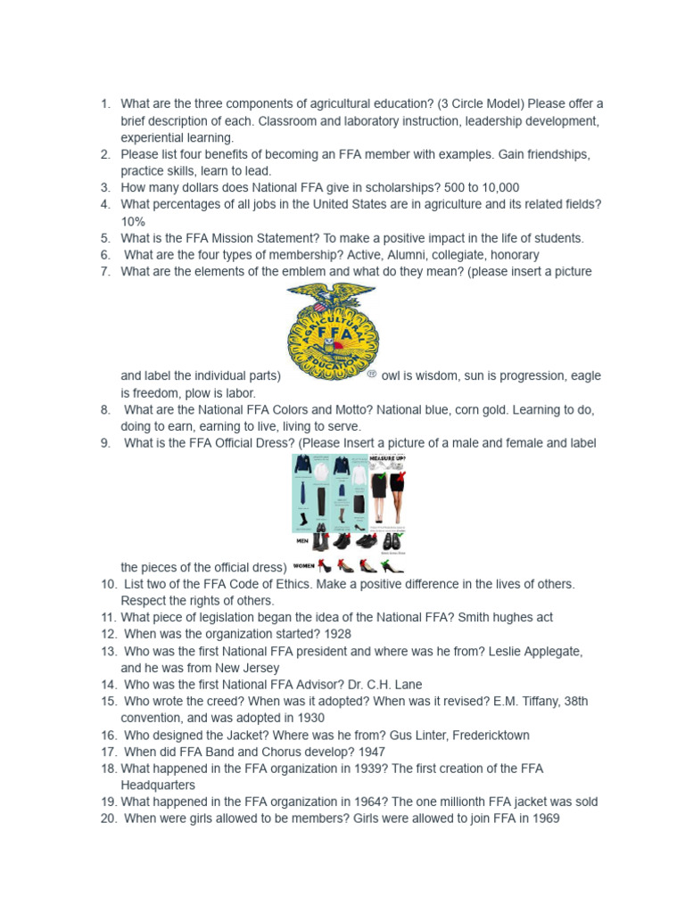 FFA SCAVENGER HUNT (1) (1) | PDF