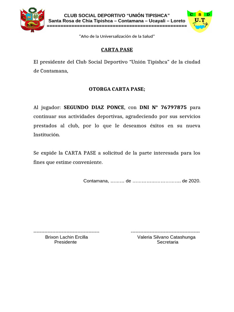 CARTA PASE | PDF