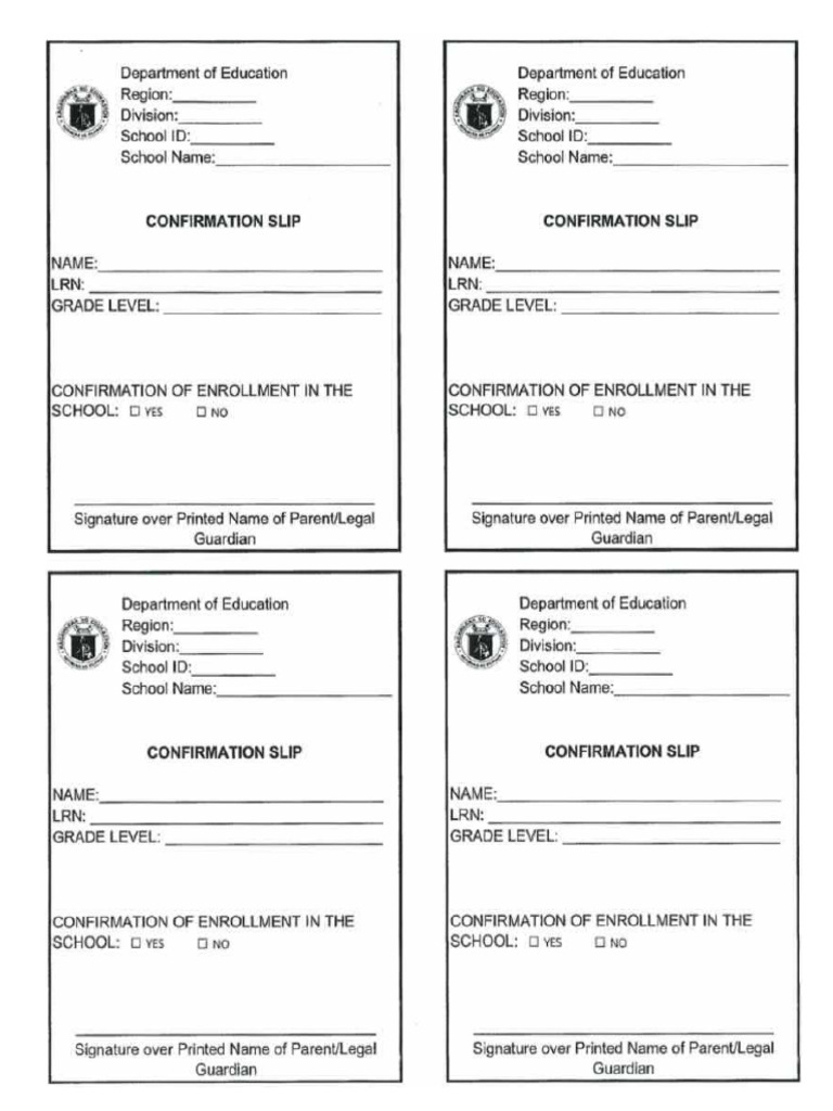 Enrolment Confirmation Form | PDF