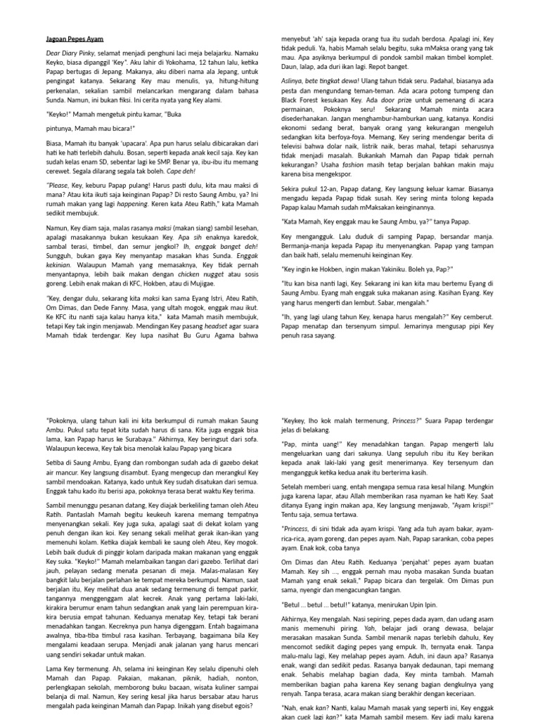 Jagoan Pepes Ayam | PDF