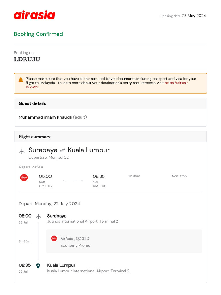 Tiket Gus Khaudli Pergi | PDF