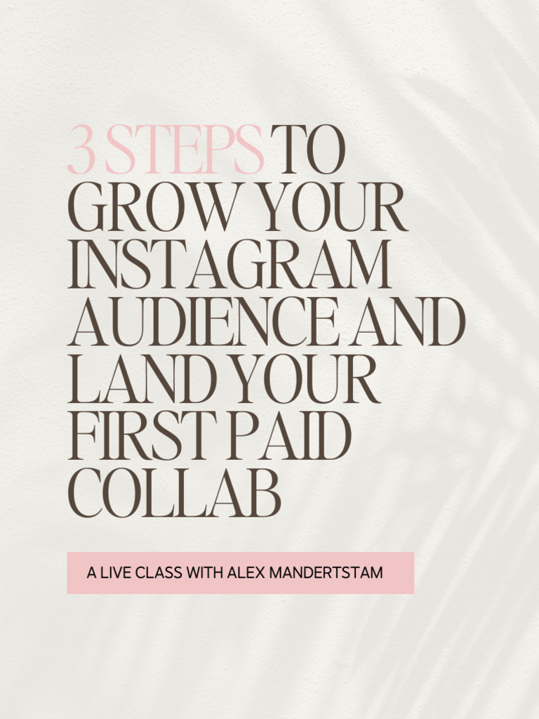 Masterclass Workbook | PDF