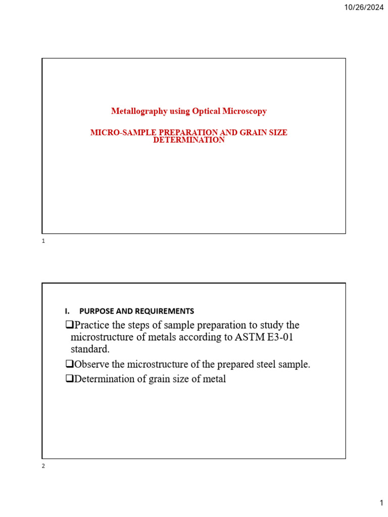Metallography: Optical Microscopy Guide | PDF | Materials | Materials Science