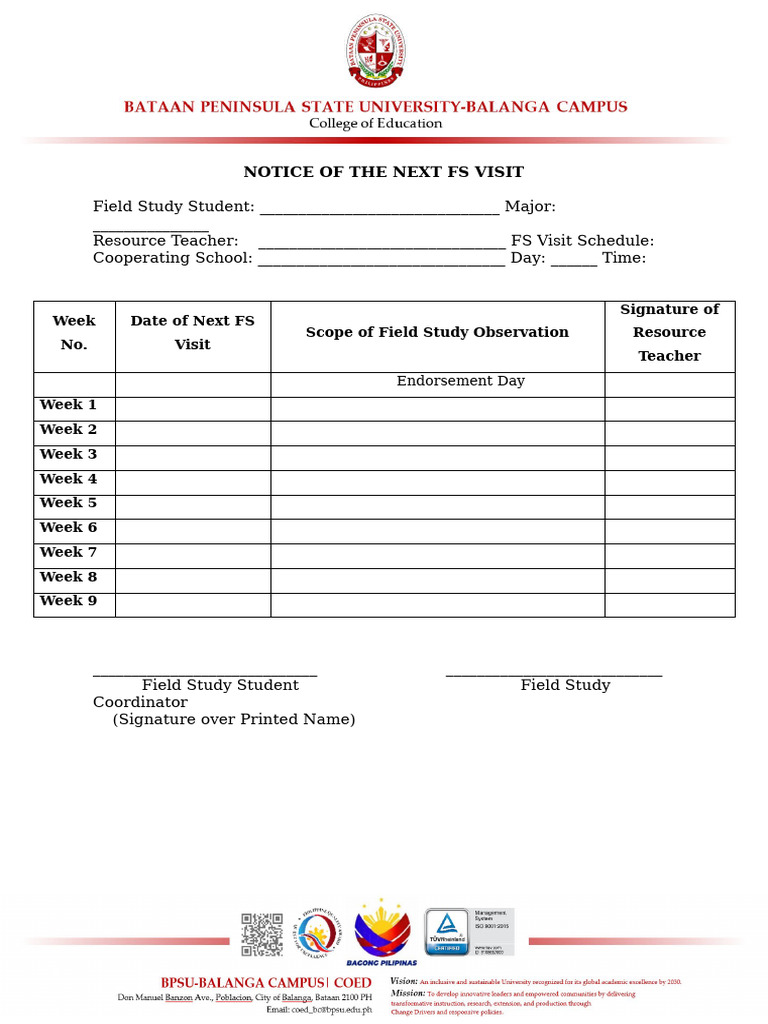 Notice of Next Visit | PDF
