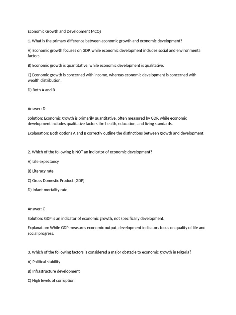 Economic Growth and Development | PDF | Cost Of Living | Economic Growth