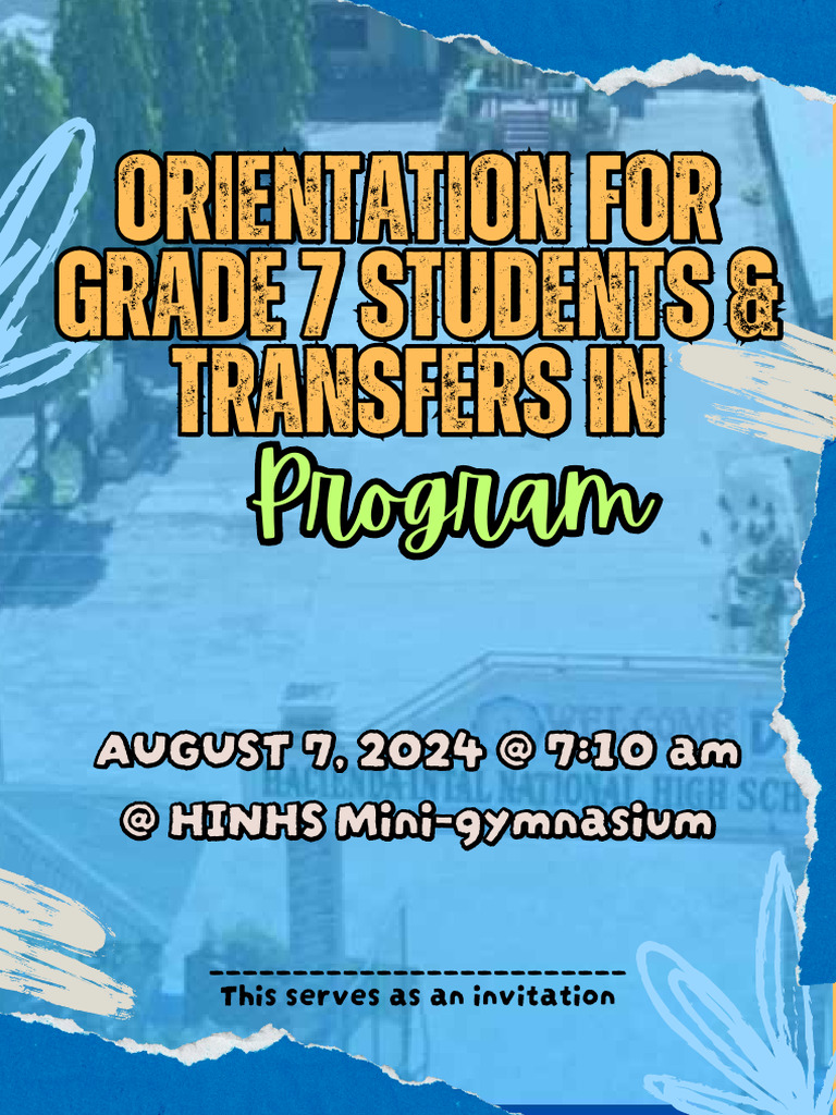 Orientation To Grade 7 & Transferees | PDF