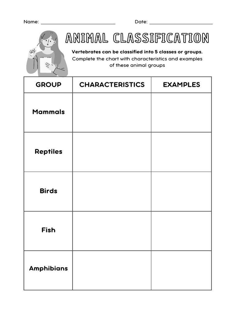 Classification Worksheet | PDF