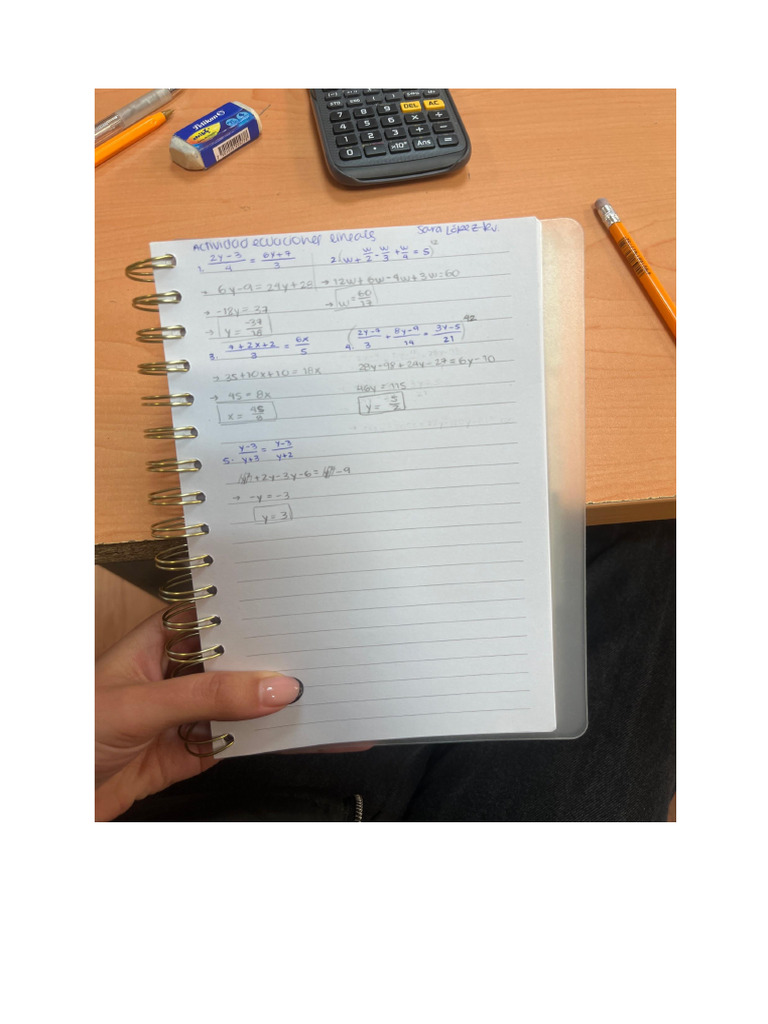 Act ecuaciones lineales CALC Sara López | PDF