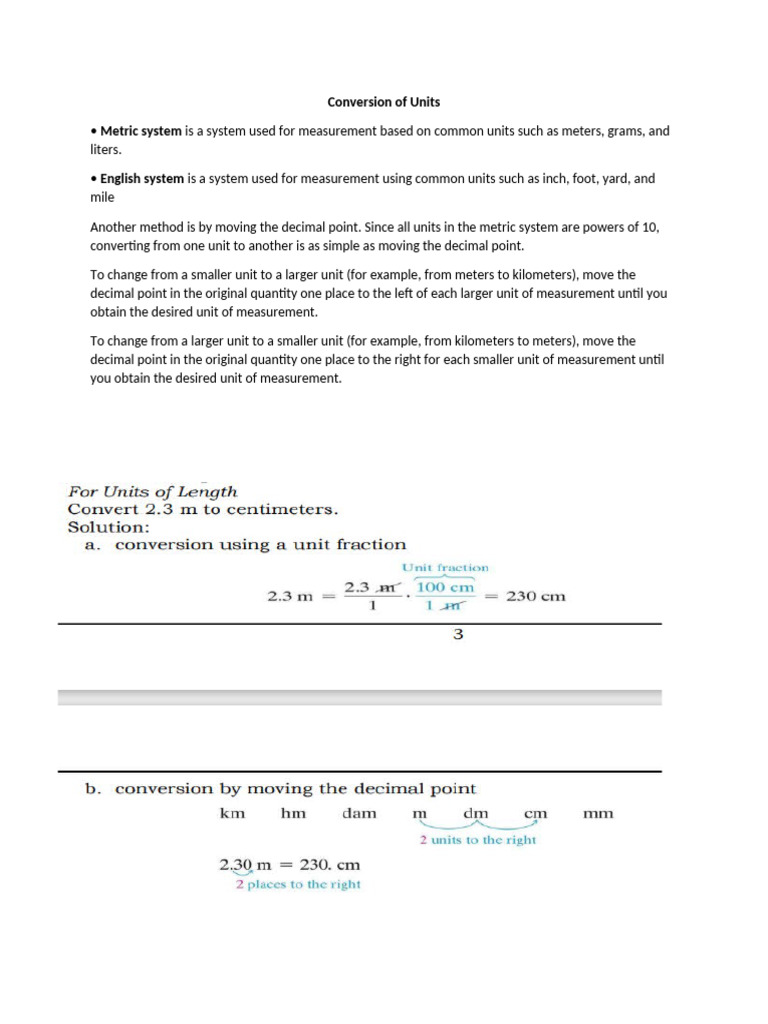 Conversion of Units g7 | PDF