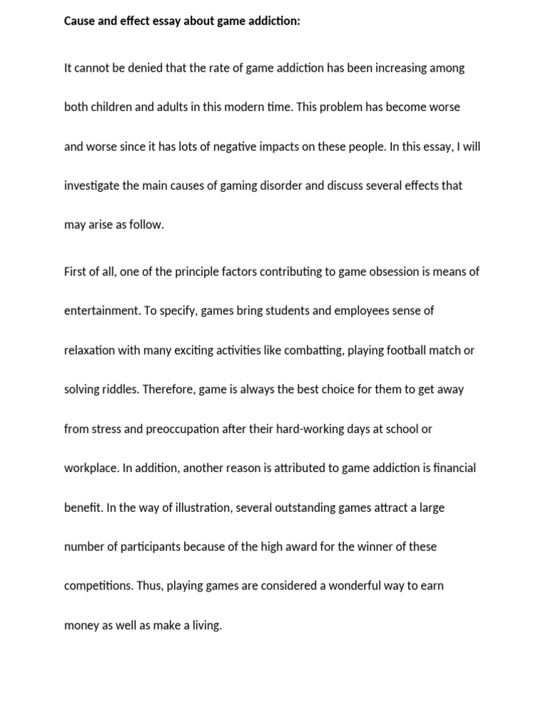 Game Addiction | PDF