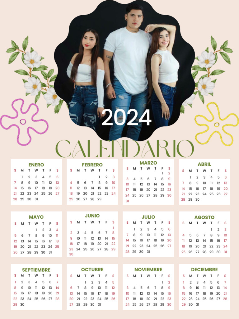 Beige and Green Photo 2024 Calendar - 20231230 - 155918 - 0000 | PDF