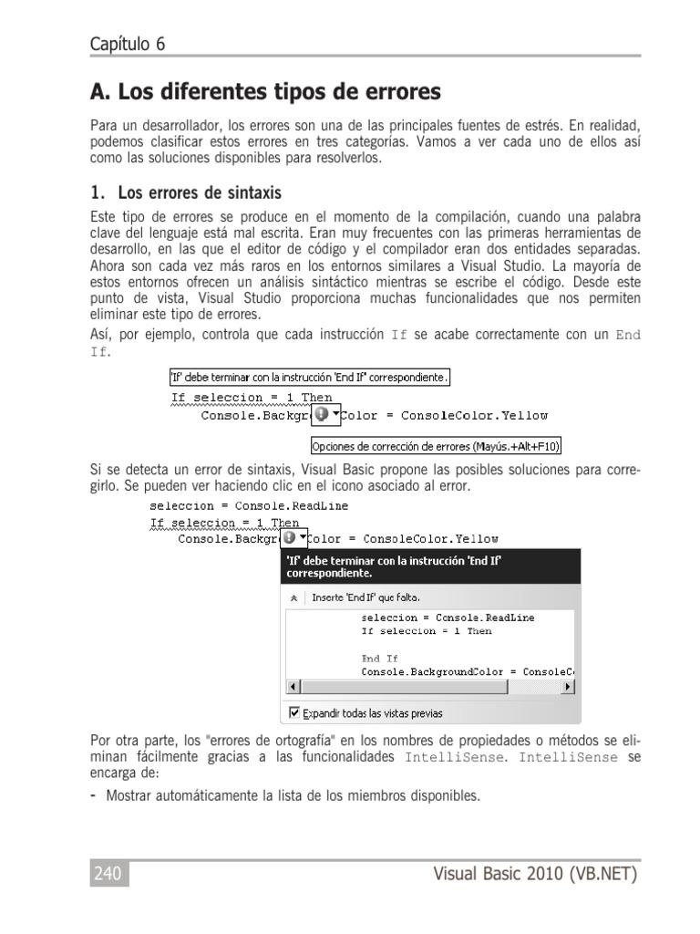 Errores y Soluciones en Visual Basic | PDF | Compilador | Básico