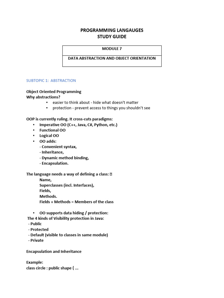 M7 Guide Pdf Class Computer Programming Method Computer Programming 7827