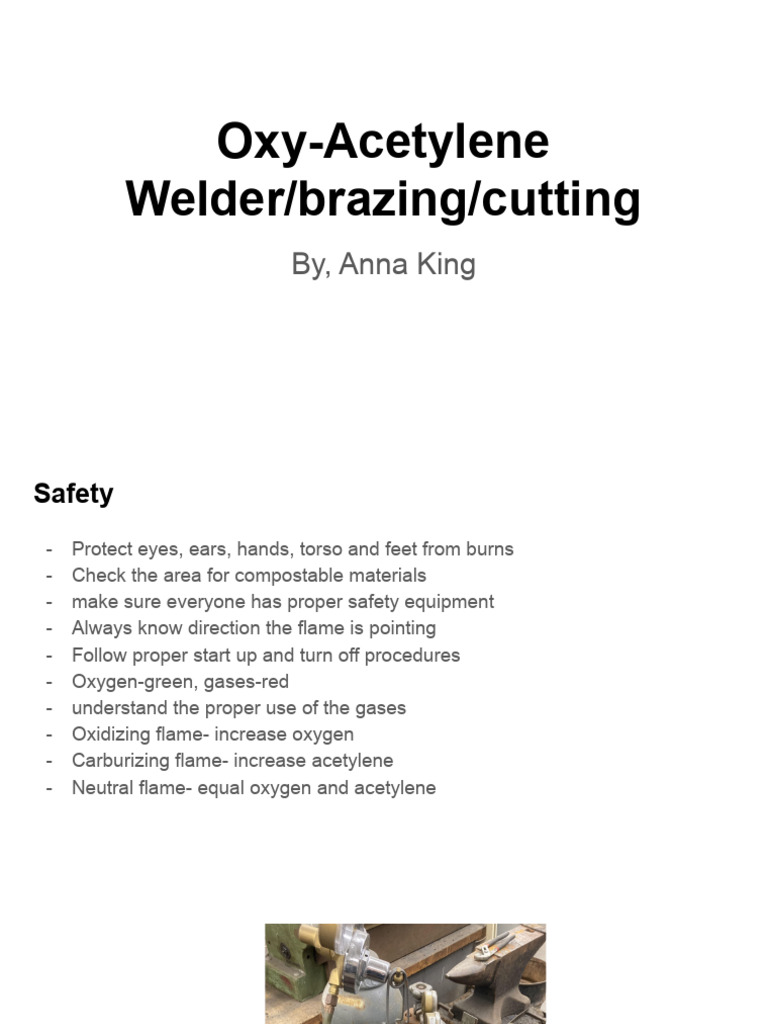 Anna King Oxy Acetylene | PDF