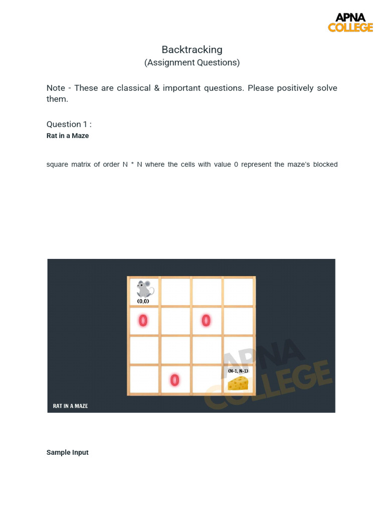20. BACKTRACKING Questions | PDF | Applied Mathematics 20. BACKTRACKING Questions | PDF | Applied Mathematics