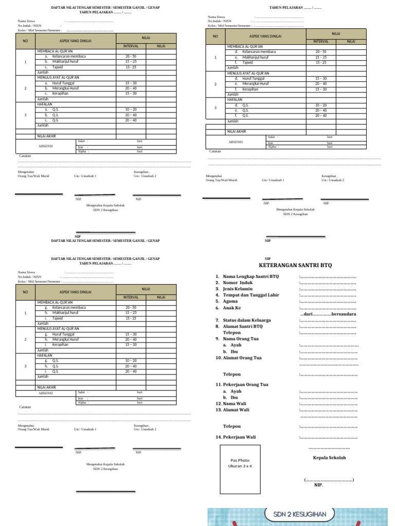 Laporan Hasil Belajar BTA | PDF