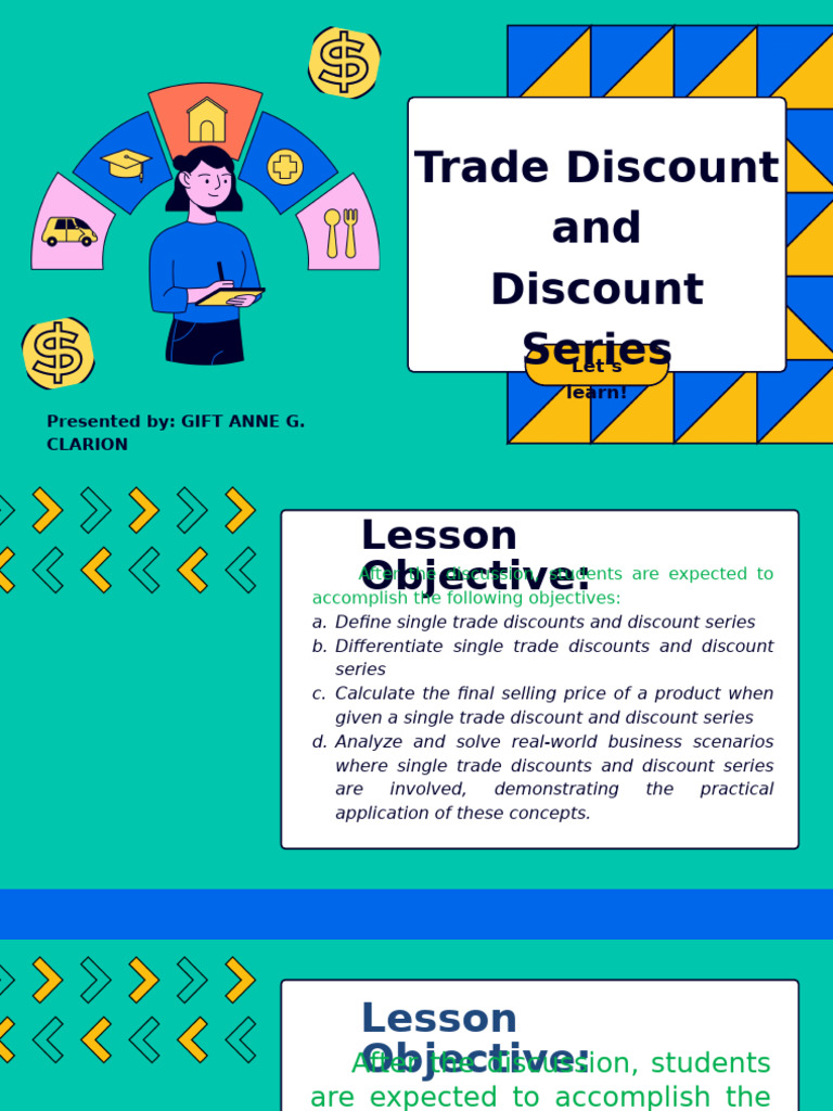 Trade Discount and Discount Series | PDF | List Price | Discounted Cash ...