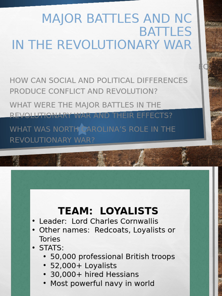 Major Battles of Revolution | PDF | American Revolutionary War | Siege ...