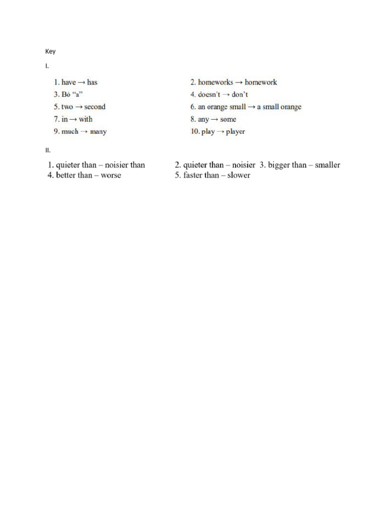 Minitest G6 U6 L4-Key | PDF