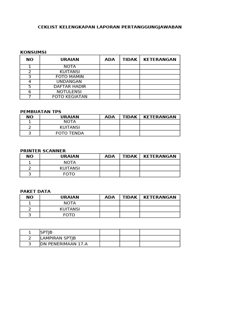 4. Format Spj Kpps 009_pilgub_pembayaran Pembuatan Tps, Atk, Printer ...