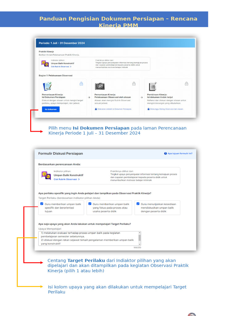 Panduan Pengisian Dokumen Persiapan | PDF