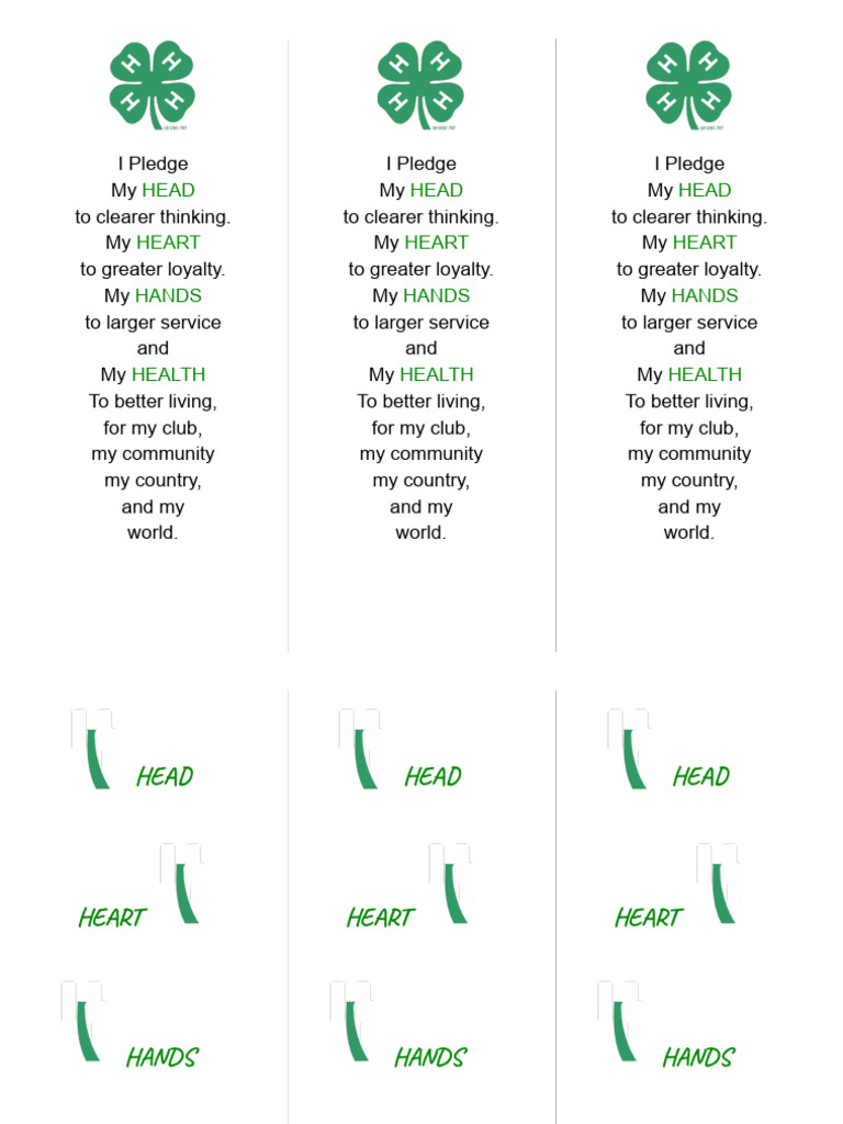 Cloverbud Bookmark | PDF