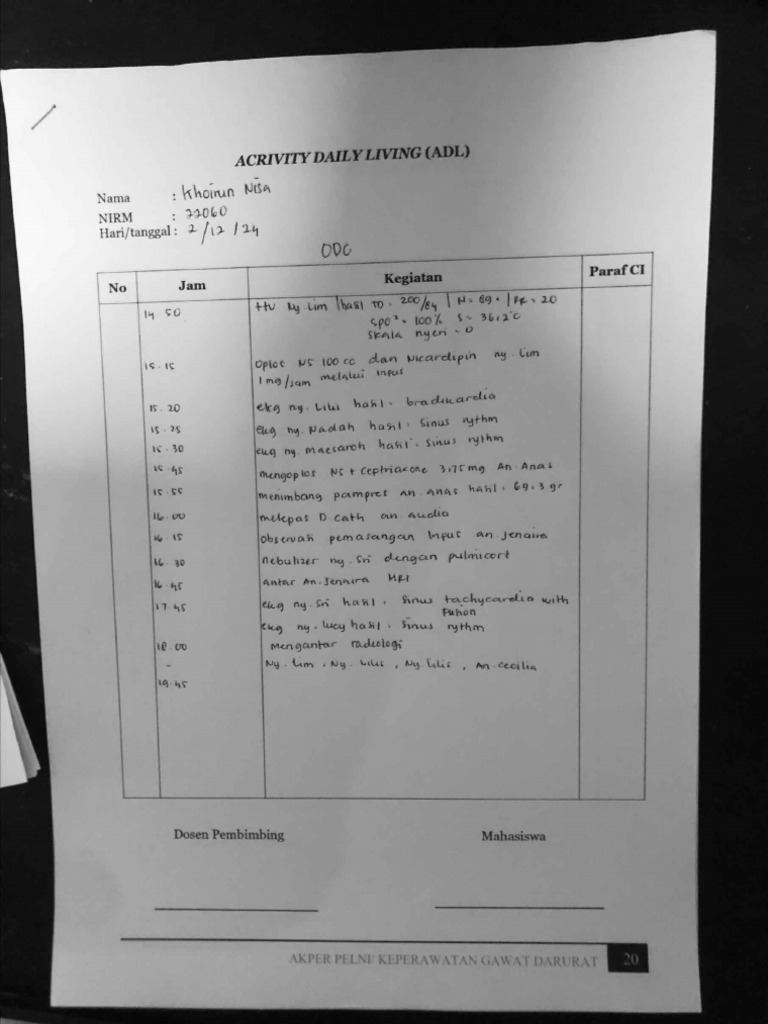ADL Senin 2 Desember 2024 (ODC) | PDF