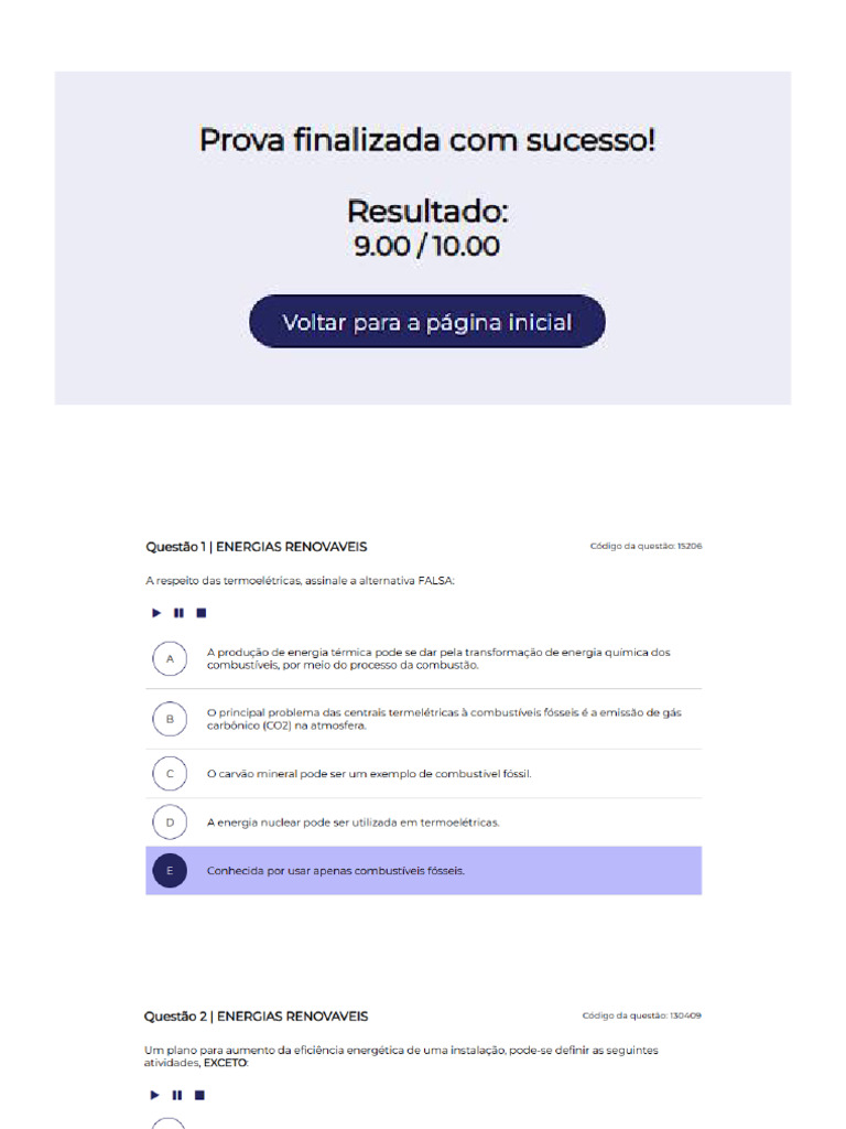 AV2 - ENERGIAS RENOVÁVEIS - NOTA 9 | PDF
