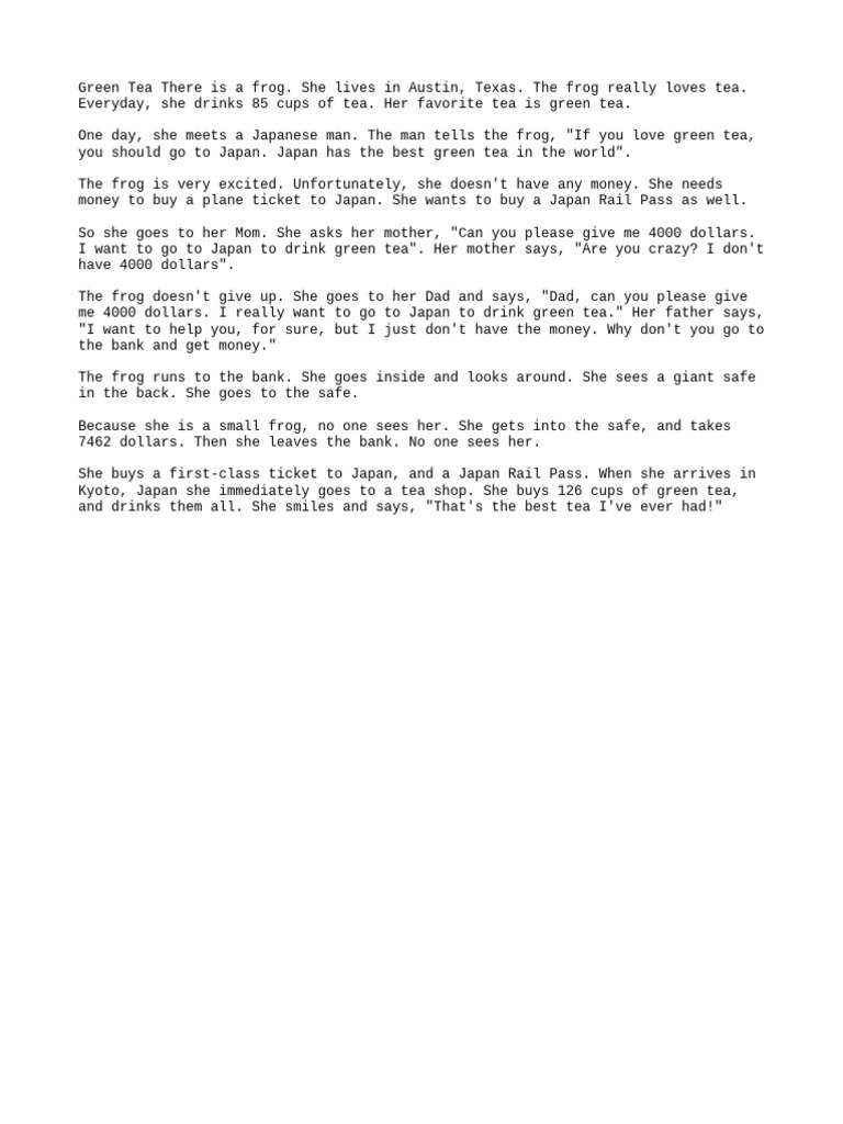 Mini Story Green Tea | PDF