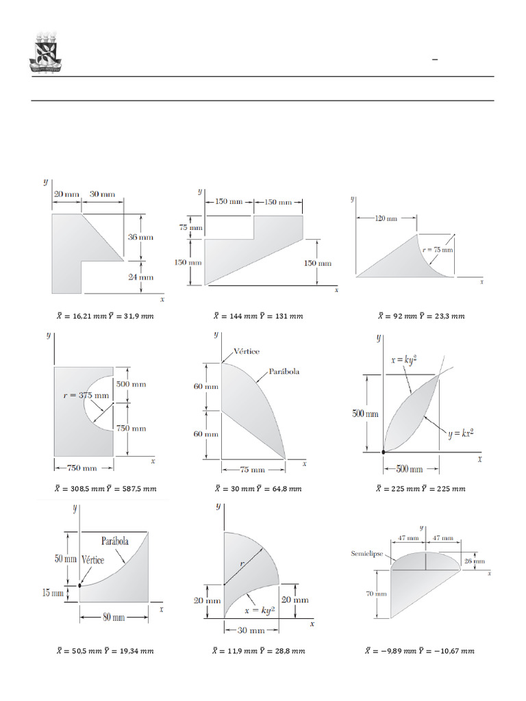Lista de Exercícios - Centroide | PDF