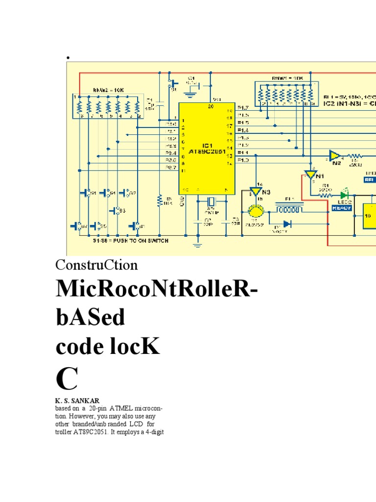 Micro Controller Based Code Look | Microcontroller | Manufactured Goods