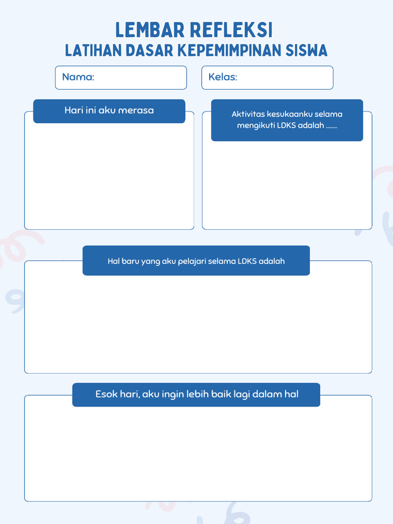 Lembar Refleksi LDKS | PDF