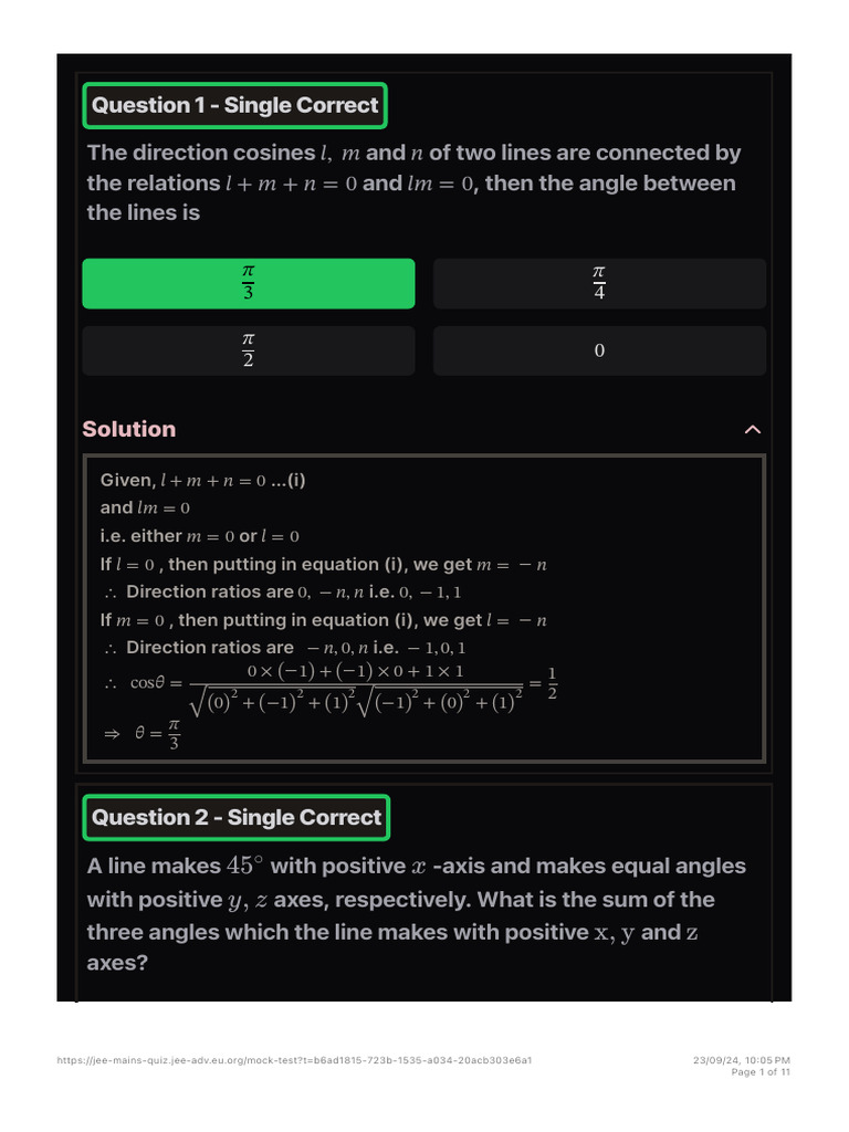02-answer | PDF | Coordinate System | Angle